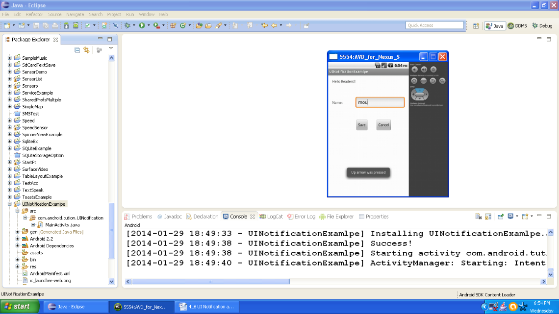 Listening to UI Notifications in Android | Android Programming by Wideskills